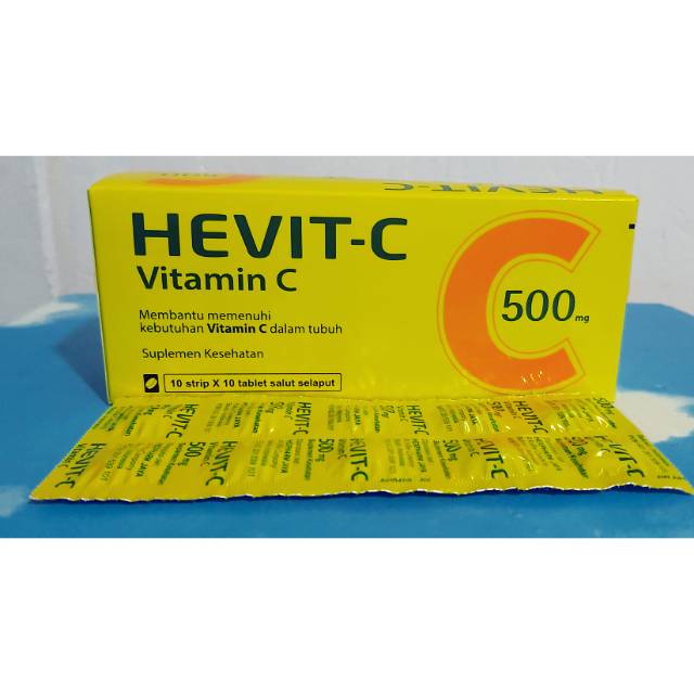 Jual Hevit-C Vitamin C 500mg Strip isi 10 Tablet (Ready Stock) | Shopee ...