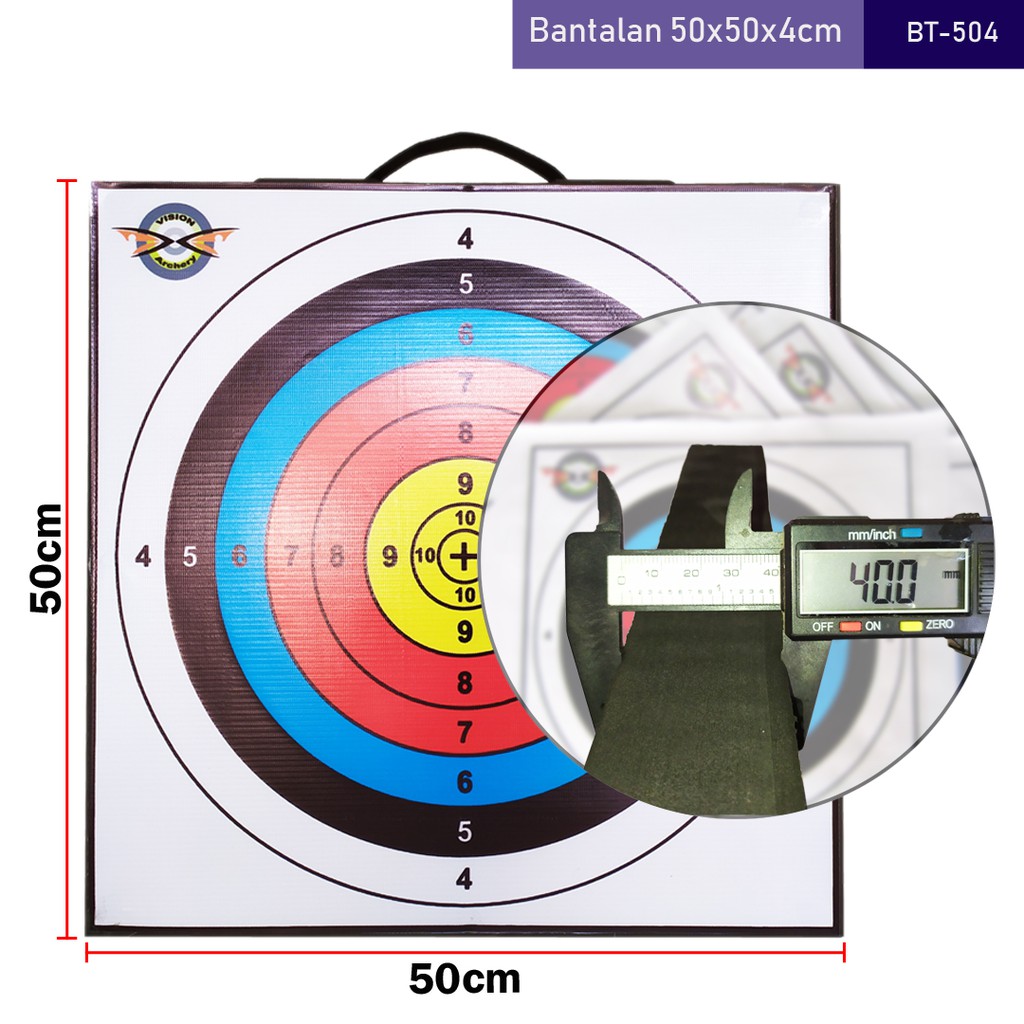 Jual Sasaran Target Panah 50x50x4cm | Bantalan Panahan Karet Spon Eva ...