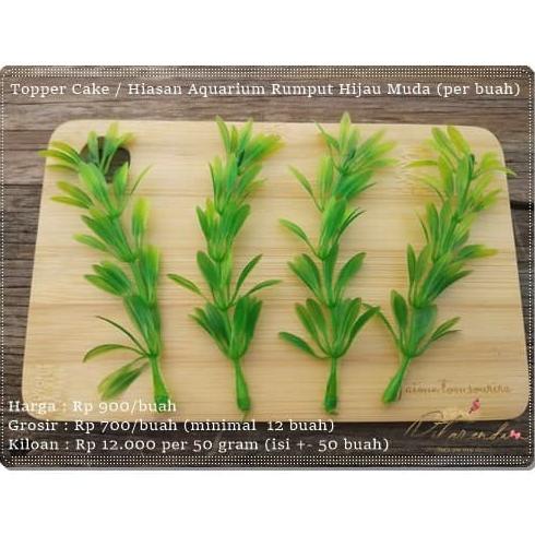 Jual TOPR-15 : Topper Cake / Hiasan Aquarium Rumput Hijau Muda (per ...