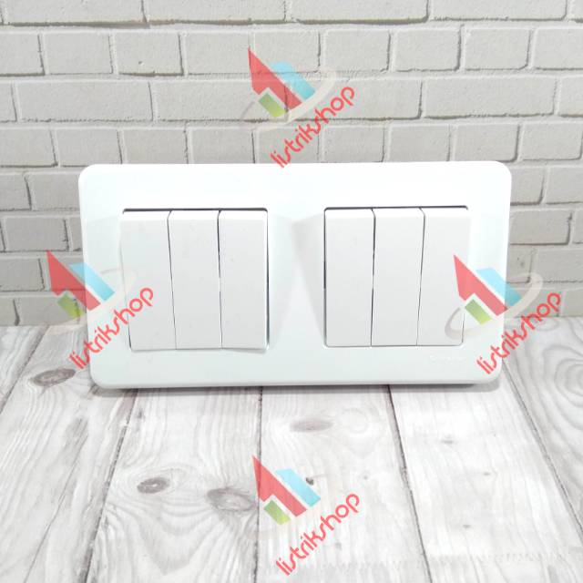 Jual Saklar Triple 2 Gang Leona Schneider | Shopee Indonesia