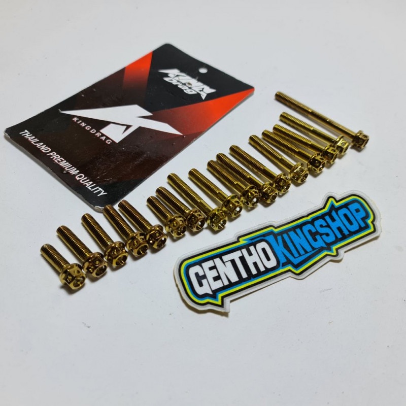 Jual baut bak mesin rx king probolt gold set kanan kiri | Shopee Indonesia