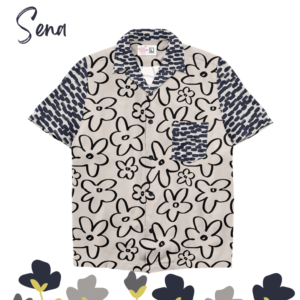 Jual YGT OFFICIAL - Kemeja Fullprint Oversized Pattern Abstract - SENA ...