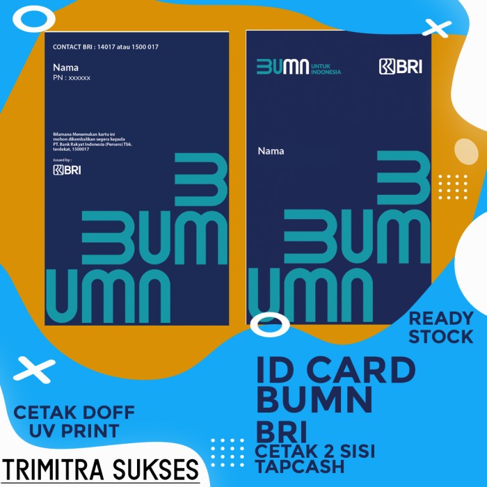 Jual Id Card - Id Card Bumn Bri Cetak Doff 2 Sisi | Shopee Indonesia