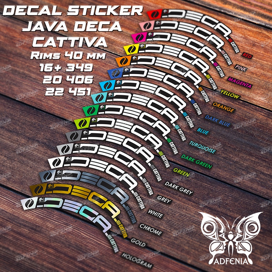 Jual Stiker Decal Rims Java Deca Cattiva Bmx Folding Bike | Shopee ...