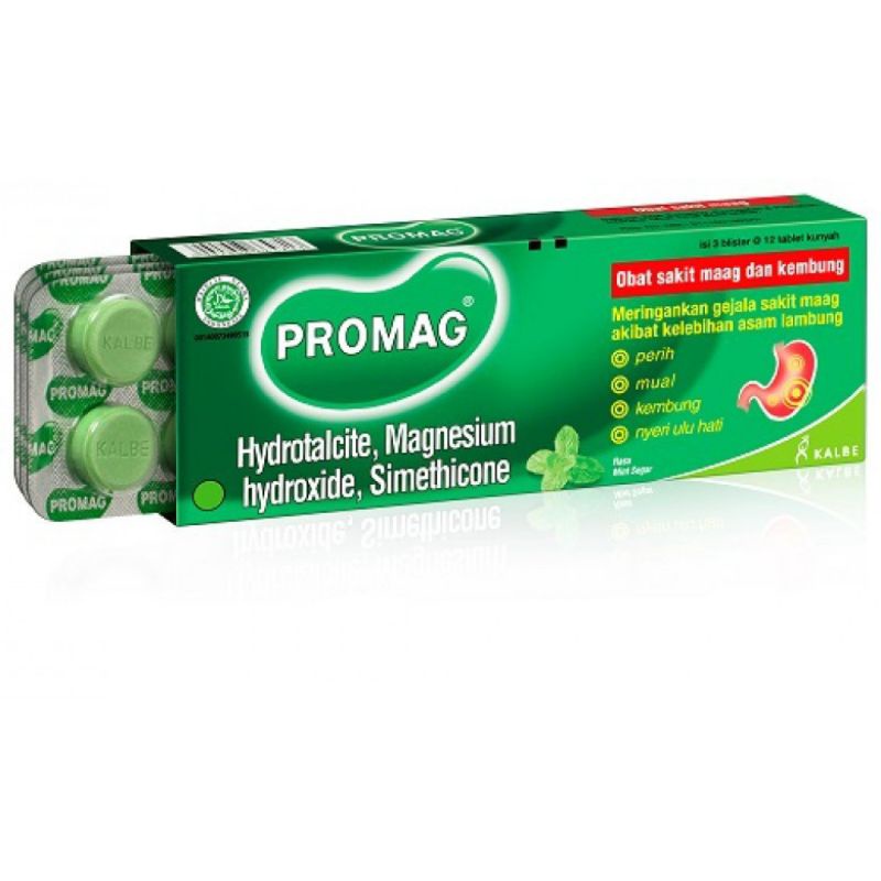 Jual Promah Tablet Kunyah || obat sakit magh || 1 box isi 3 strip ...