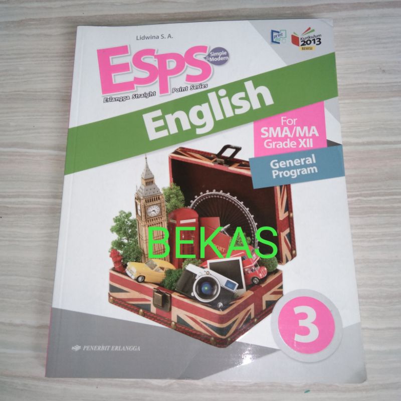 Jual Buku ESPS English Bahasa Inggris kelas 12 XII 3 III SMA MA Penerbit Erlangga Kurikulum 2013 ...