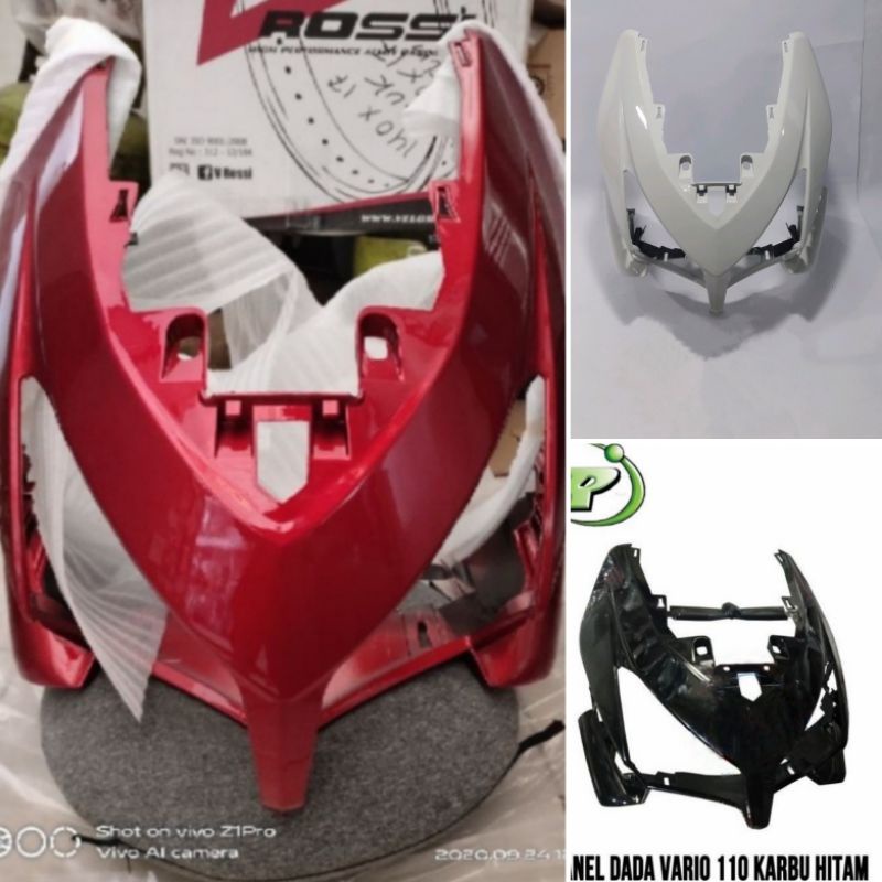Jual Cover Panel Tameng Depan Kap Vario 110 CW Body Depan Hitam Putih ...