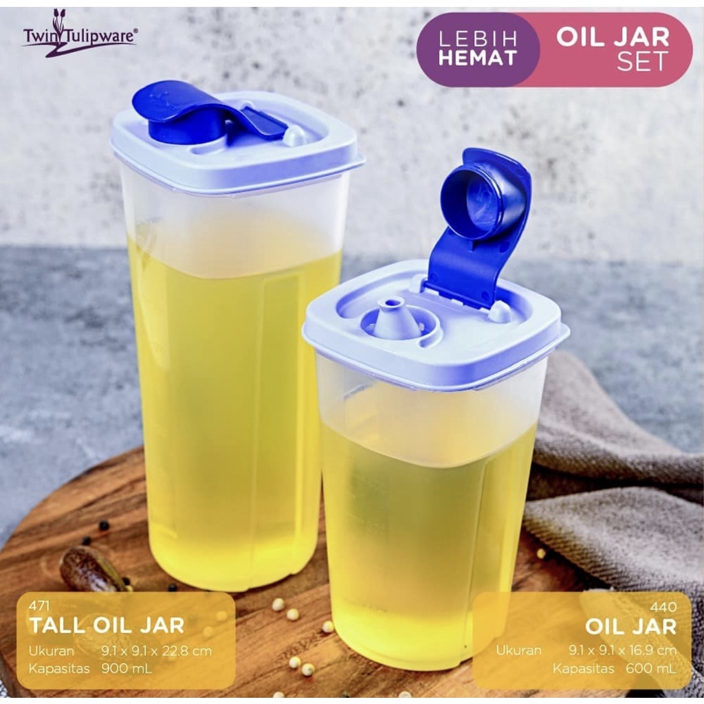 Jual Botol Minyak Goreng Syrup Susu Oil Jar Set Tulipware | Shopee ...