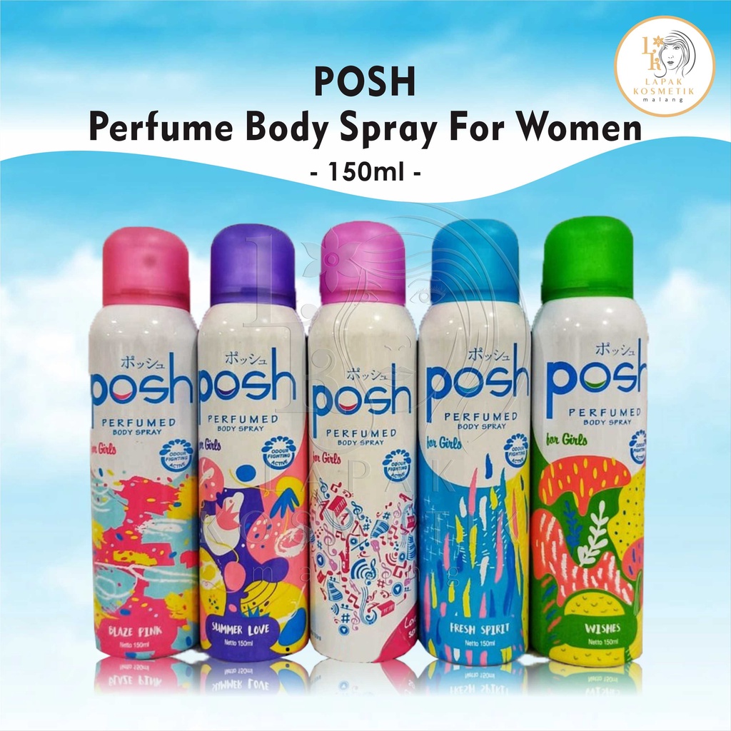 Jual POSH PERFUME BODY SPRAY FOR WOMAN 150ml | BODY SPRAY COLOGNE ...