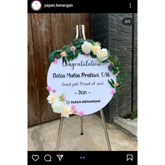 Jual Stand kayu/besi/standing papan bunga akrilik | Shopee Indonesia