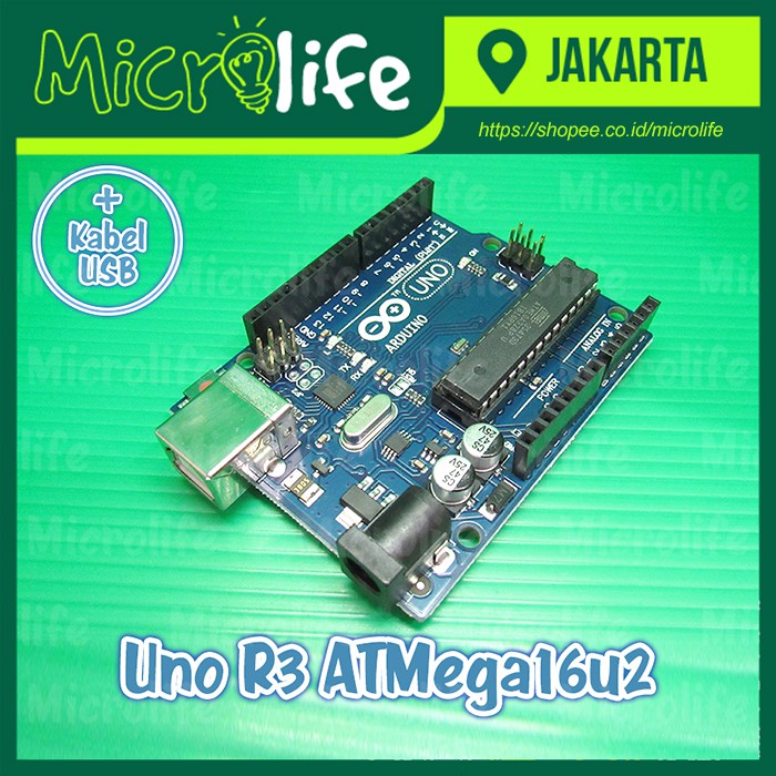 Jual Uno R3 ATMega328p DIP ATMega16u2 + Kabel USB | Shopee Indonesia