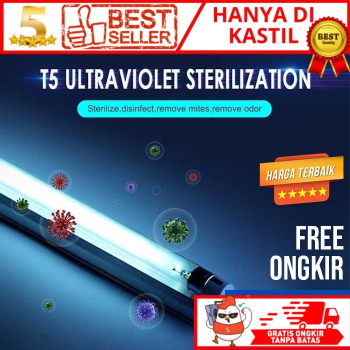 Jual LAMPU DISINFEKTAN UV ANTI BAKTERI VIRUS RUANGAN STERIL ULTRAVIOLET LAMP LED 8W PEMBERSIH ...