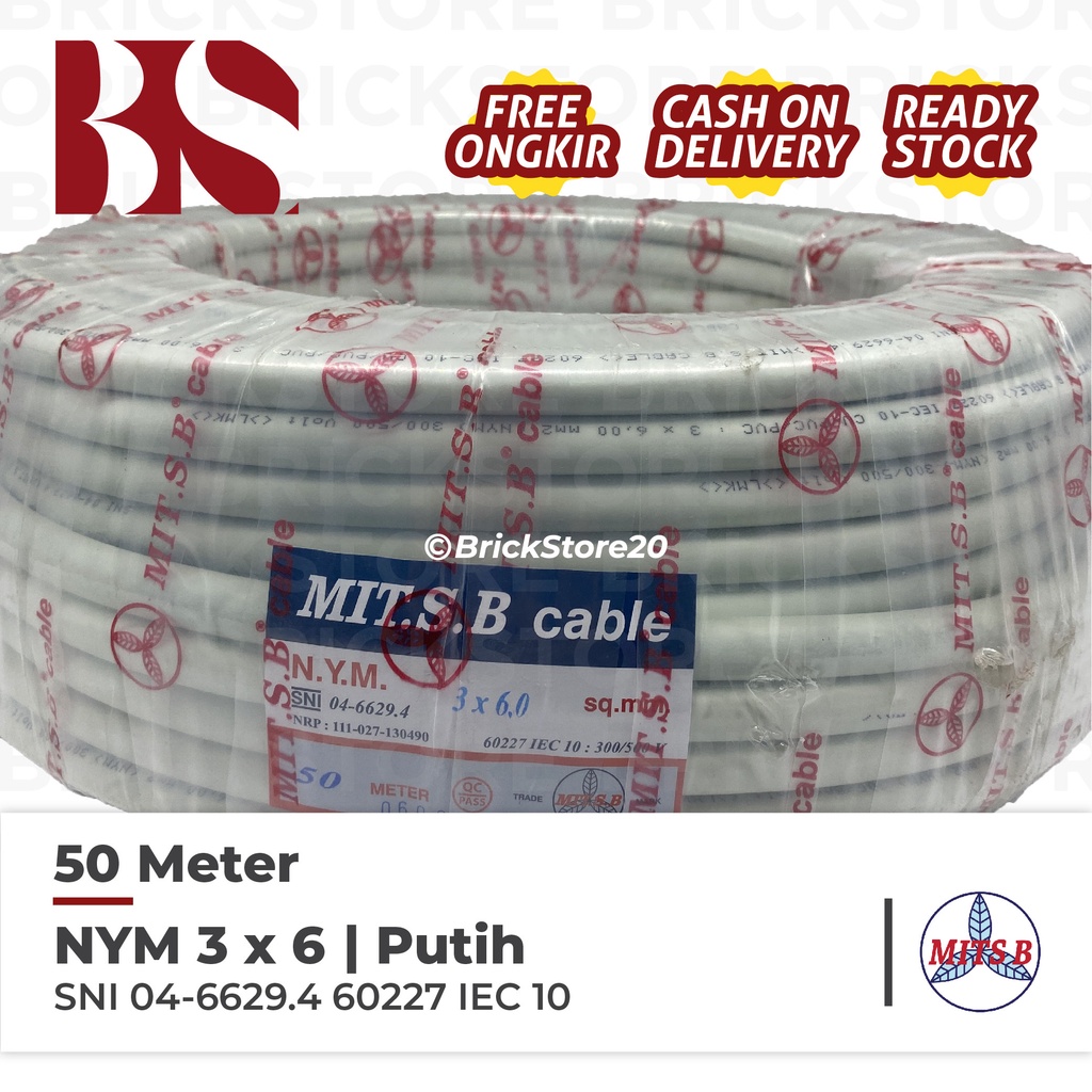 Jual KABEL TUNGGAL METERAN MITSUBA NYM 3X6 (PER METER) | Shopee Indonesia
