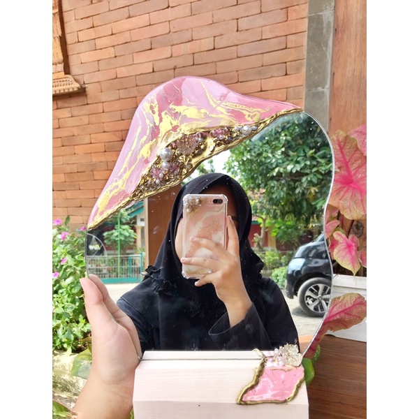 Jual RESIN MIRROR CUSTOM | CERMIN AESTHETIC | STANDING MIRROR RESIN ...