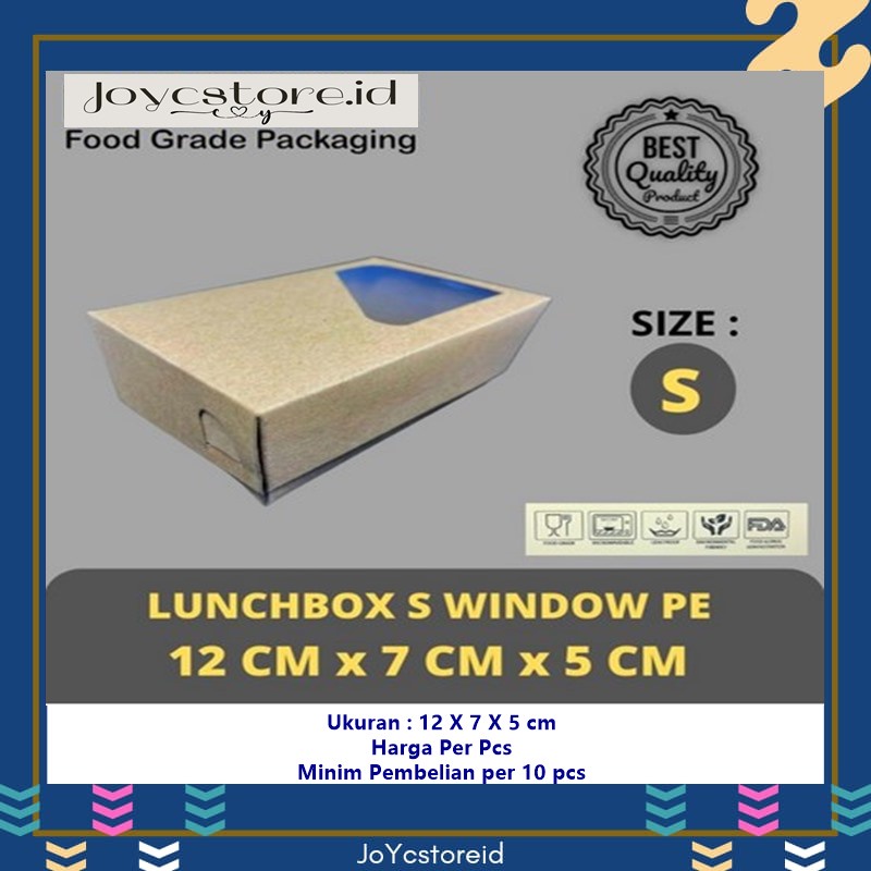 Jual PAPER LUNCHBOX S WINDOW / JENDELA FULL LAMINASI - LUNCHBOX SMALL ...