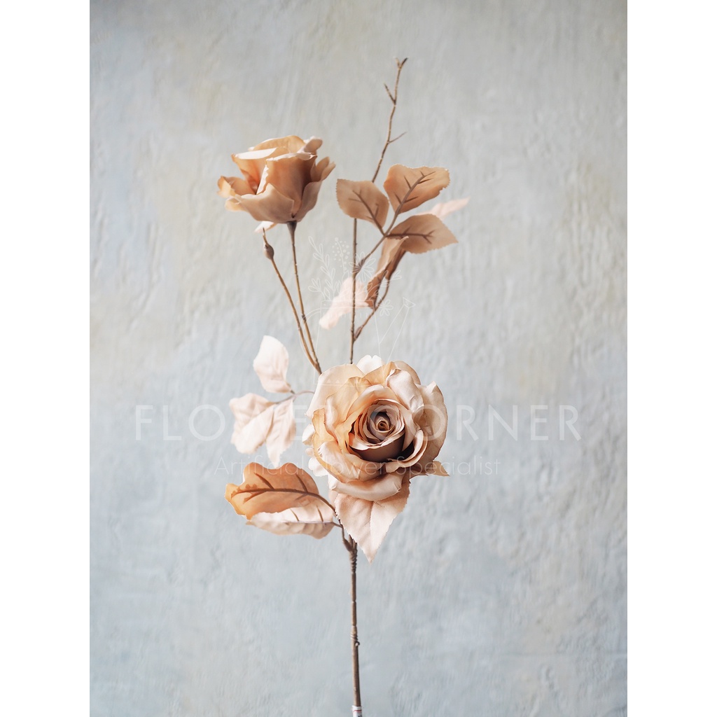 Jual Bunga Artificial Mawar Rose Rustic Tangkai Panjang (B22103 ...