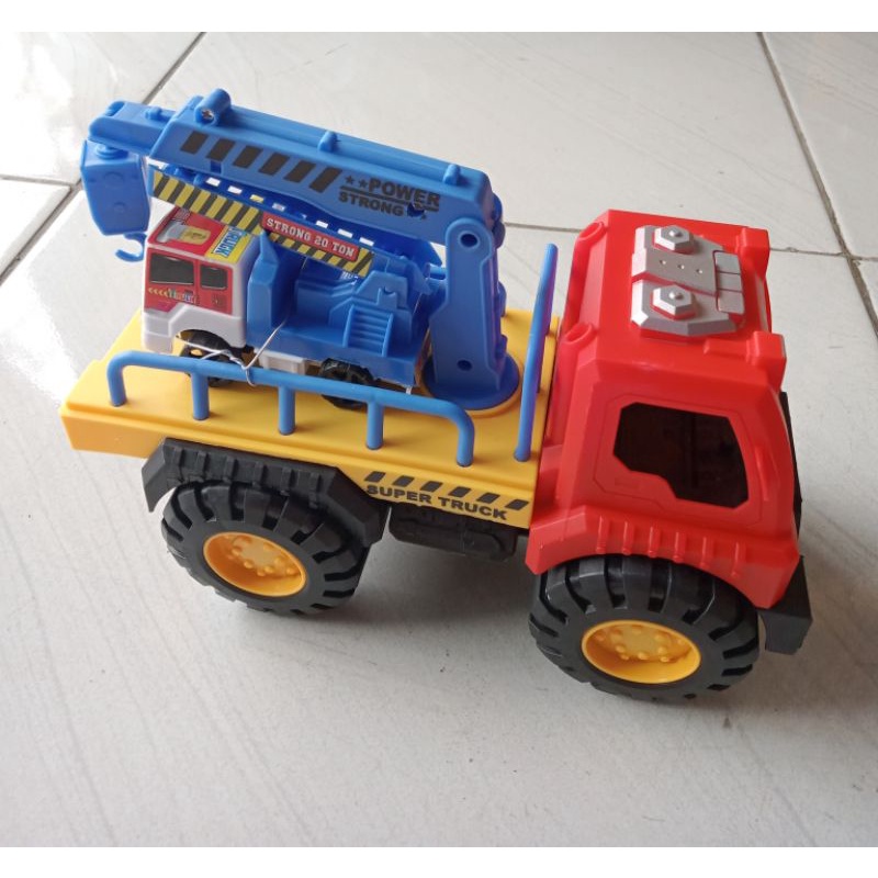 Jual mainan mobil derek plus mobil kecil | Shopee Indonesia