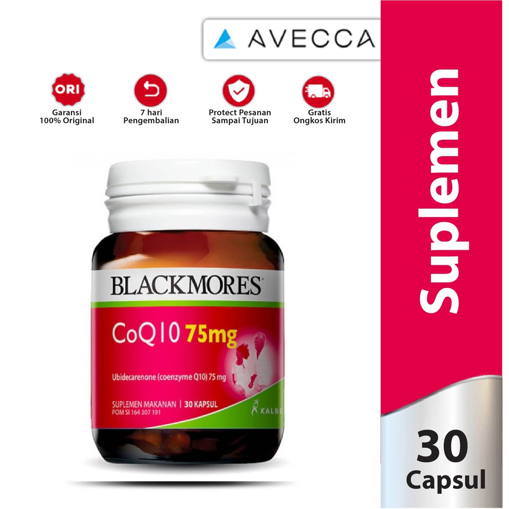 Jual BLACKMORES COQ10 75MG (30 KAPSUL) / SUPLEMEN JANTUNG / COENZYME ...
