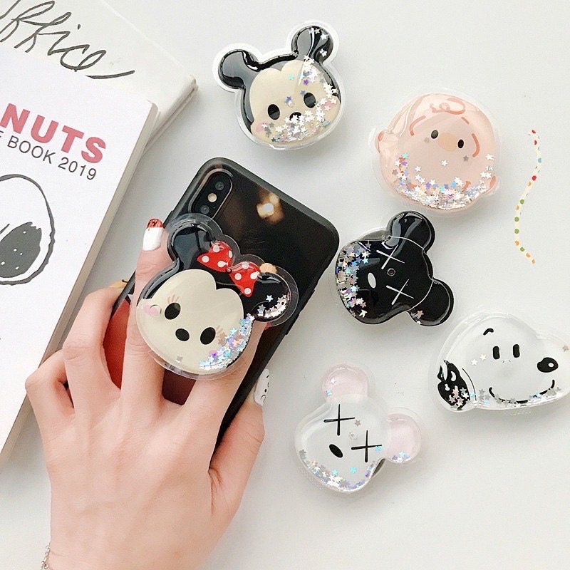 Jual POP SOCKET GLITER CARTON KARAKTER IMUT / POP SOCKET QUICKSAND ...