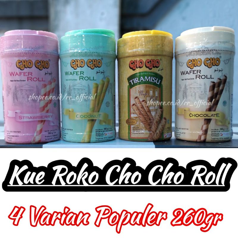 Jual Kue Roko Cho Cho Roll Wafer Egg Tiramisu Strawberry Coconut ...