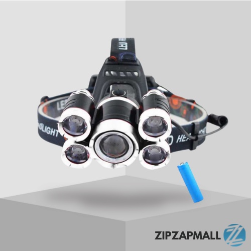 Jual Headlamp Light Cree XML T6+4XPE 40000Lumen 18650+Charger / Senter Kepala Headlight Gunung ...