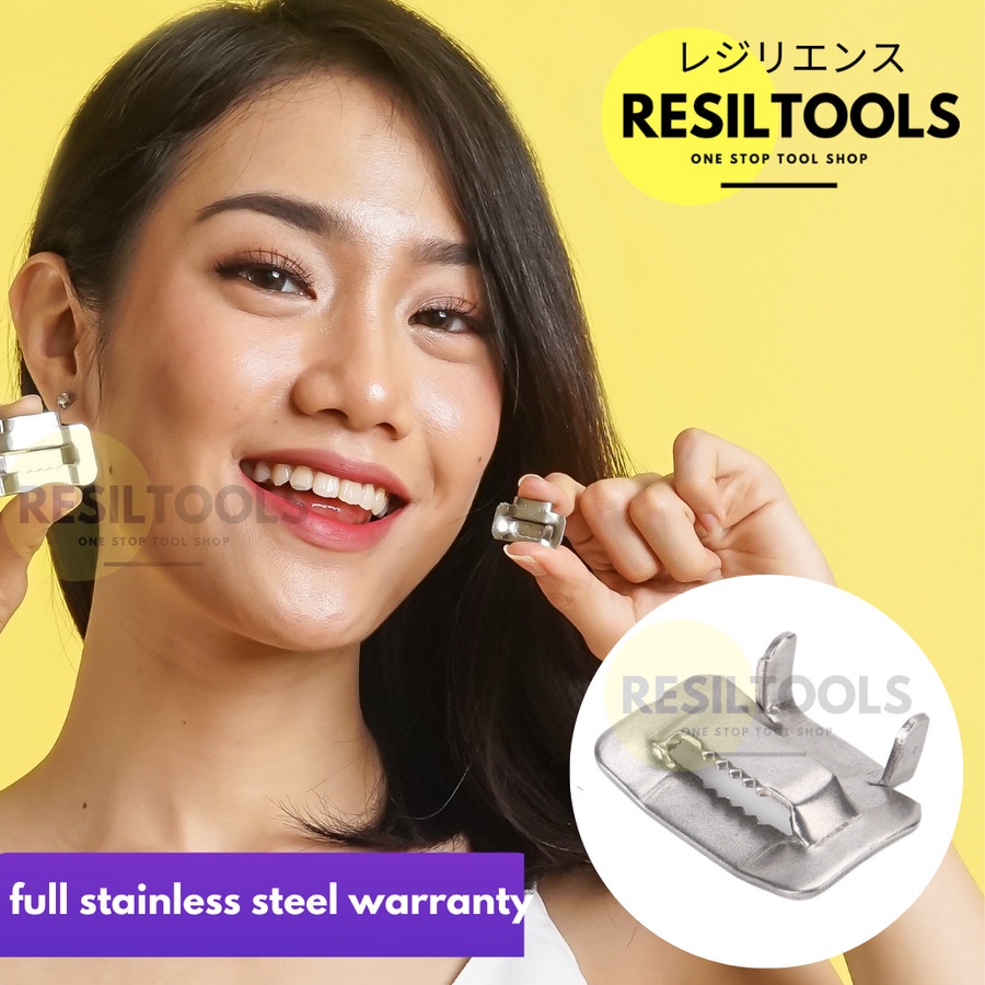 Jual Clamp Buckle Plat Strapping 1/2 Inch Stainless Buckles Klem 12 mm ...