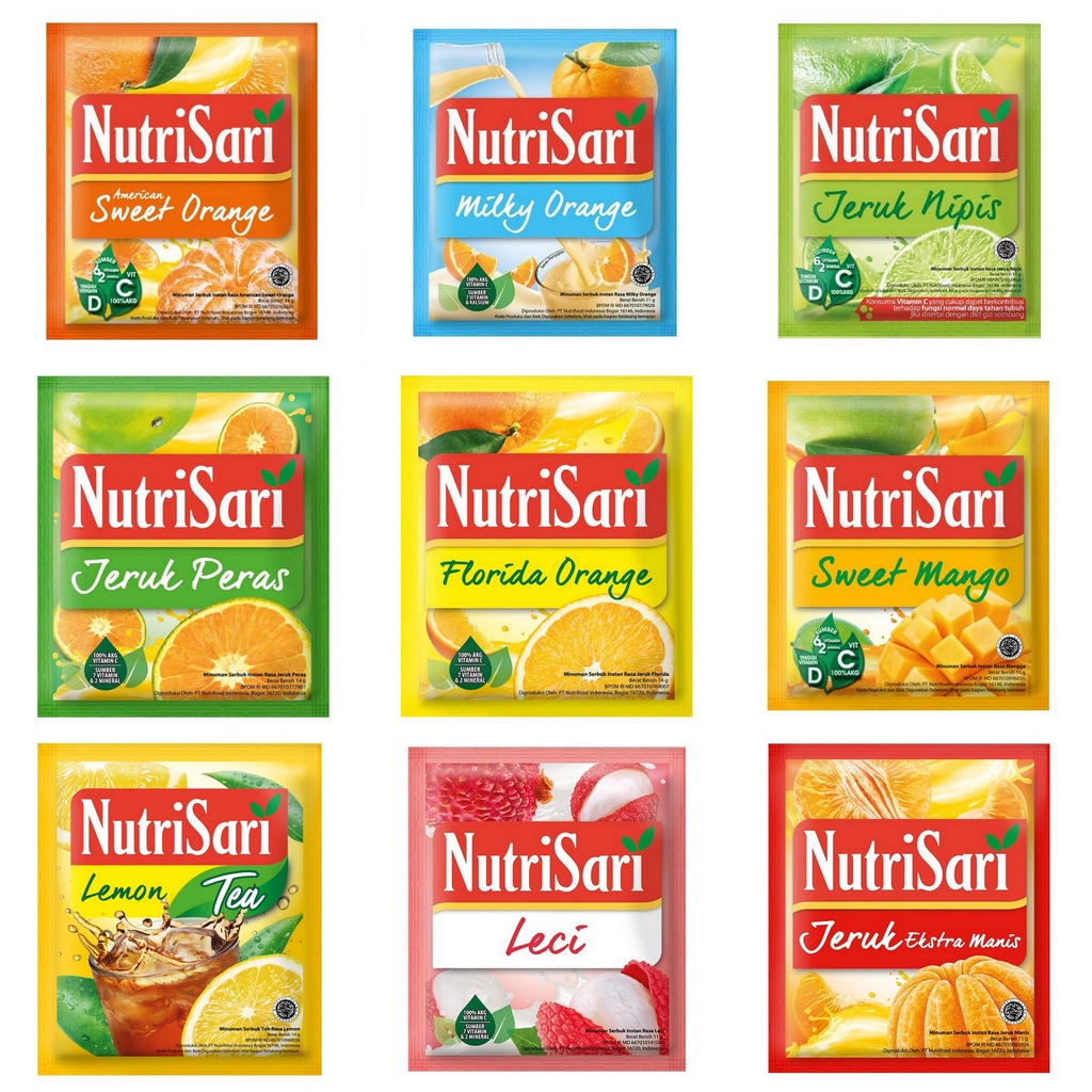Jual Nutrisari Jeruk - Orange - Leci - Mangga - Lemon Tea isi 40 Sachet ...