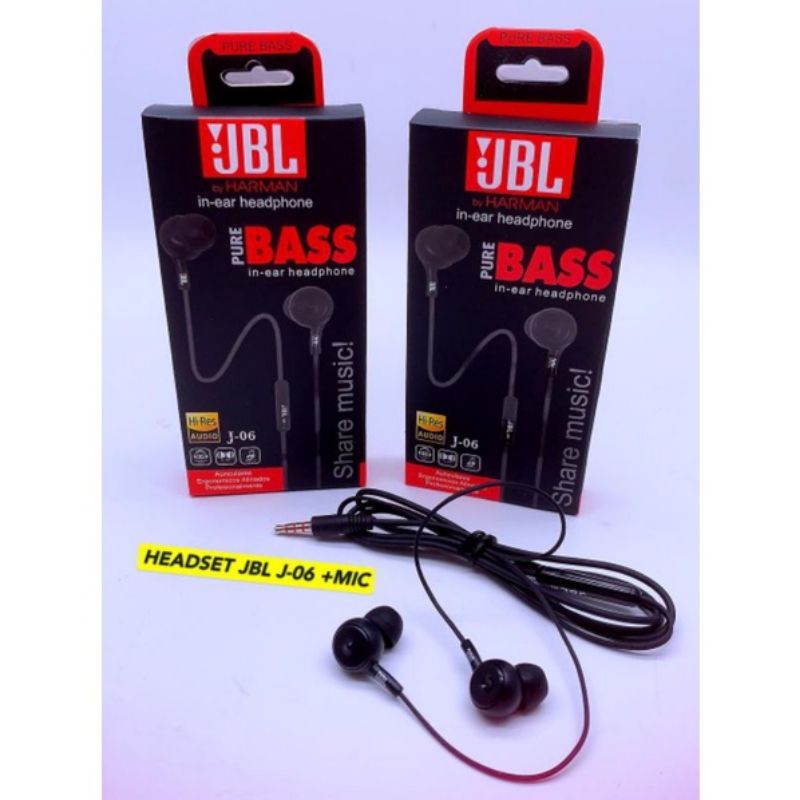 Jual HF HEADSET JBL J-07 SUPER BASS PACKING IMPORT | Shopee Indonesia