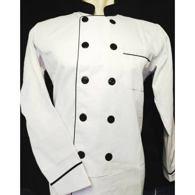 Jual Baju Koki Chef Resto Catering Hotel Kafe Lengan panjang | Shopee ...