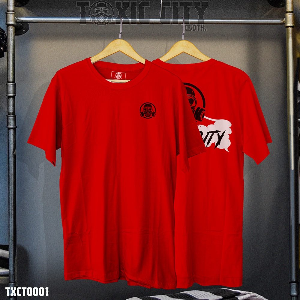 Jual Toxic City T-shirt - Toxic Smoke - MERAH / RED (Kaos distro brand ...