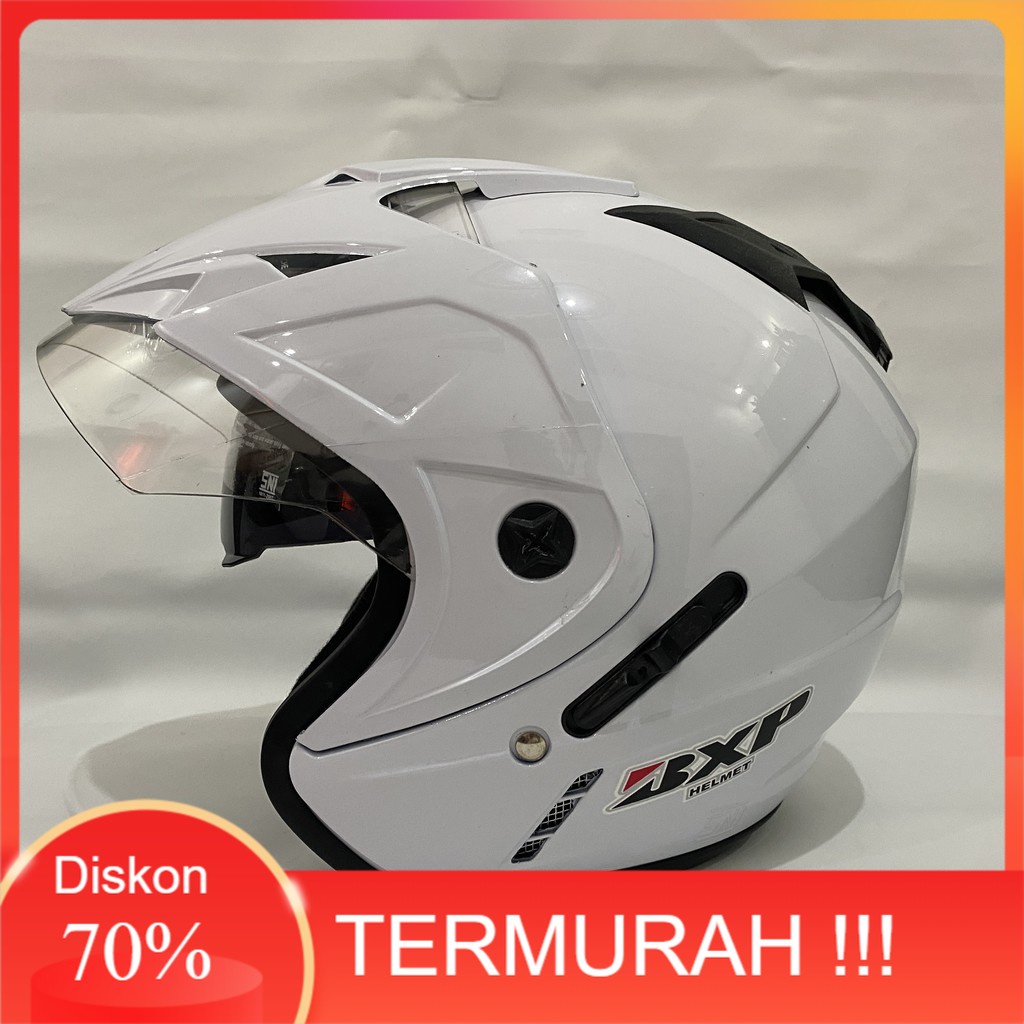Jual 11.11 Helm JP 7 Putih Glossy SNI Dewasa Polos Putih Glossy - Dua ...