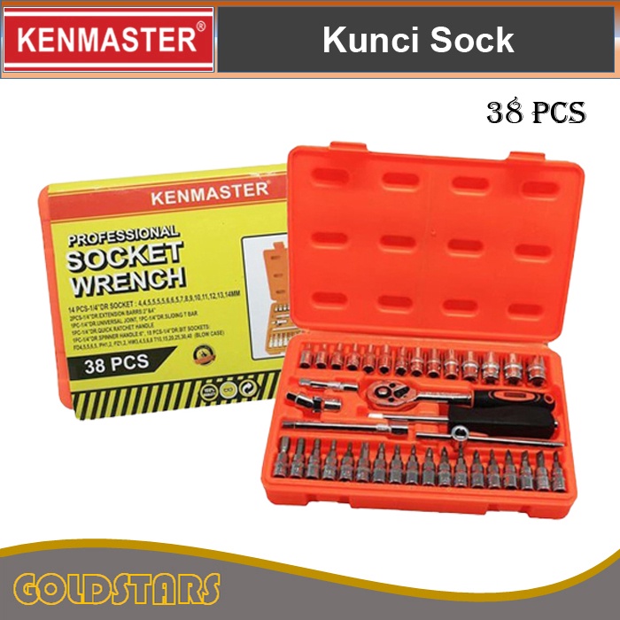 Jual Kunci Shock Set 38 pcs Kenmaster Obeng Set Obeng Serba Guna ...