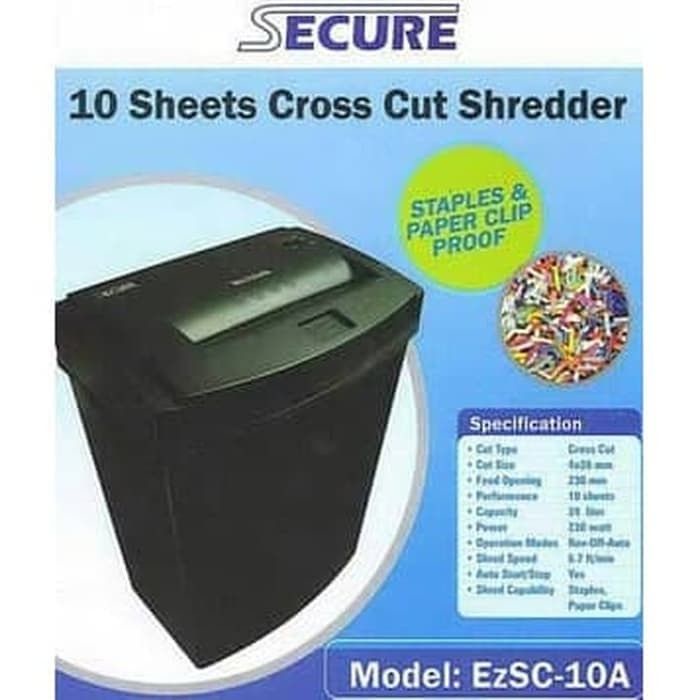 Jual Mesin Penghancur Kertas Secure Paper Shredder EzSC-10A Cross Cut ...