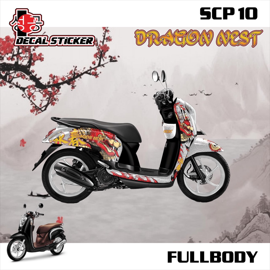 Jual STICKER PREMIUM MAXDECAL SCP 10 DECAL STICKER SCOOPY FI 2013 2014 ...