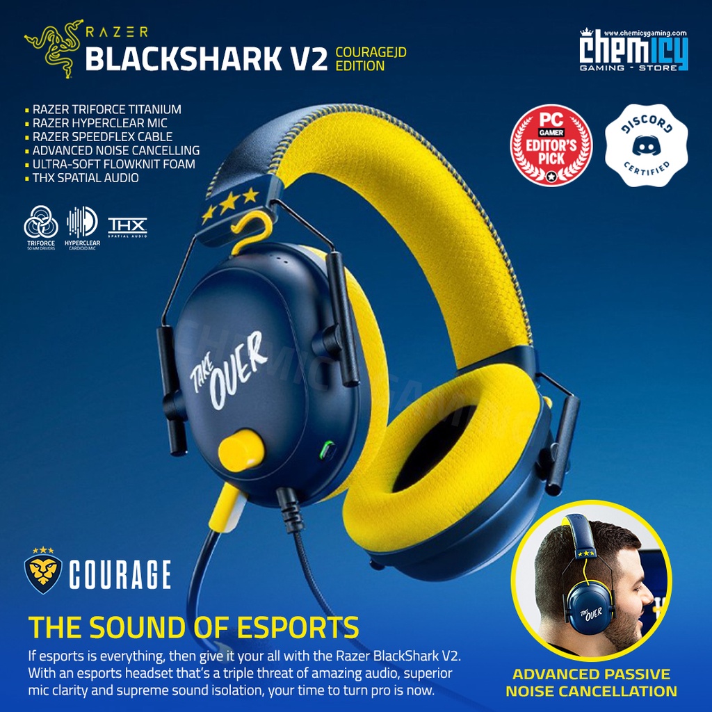 Jual Razer Blackshark V2 CouRageJD Edition THX Surround Gaming Headset ...