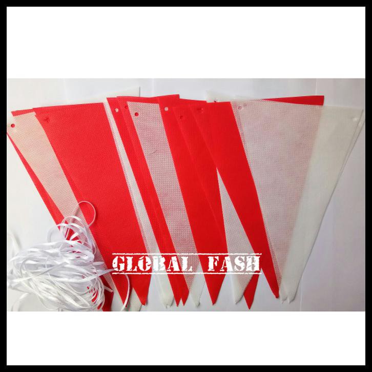 Jual Bendera Segitiga Kain Merah Putih / Bendera Kain Merah Putih/ Hut Ri | Shopee Indonesia