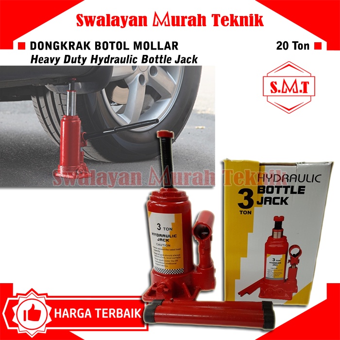 Jual MOLLAR Dongkrak Botol 20Ton Heavy Duty Hydraulic Bottle Jack 20 ...