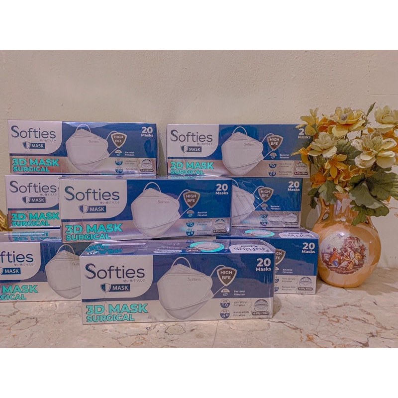 Jual Softies Surgical Mask 3D (I Box isi 20 Pcs) | Shopee Indonesia