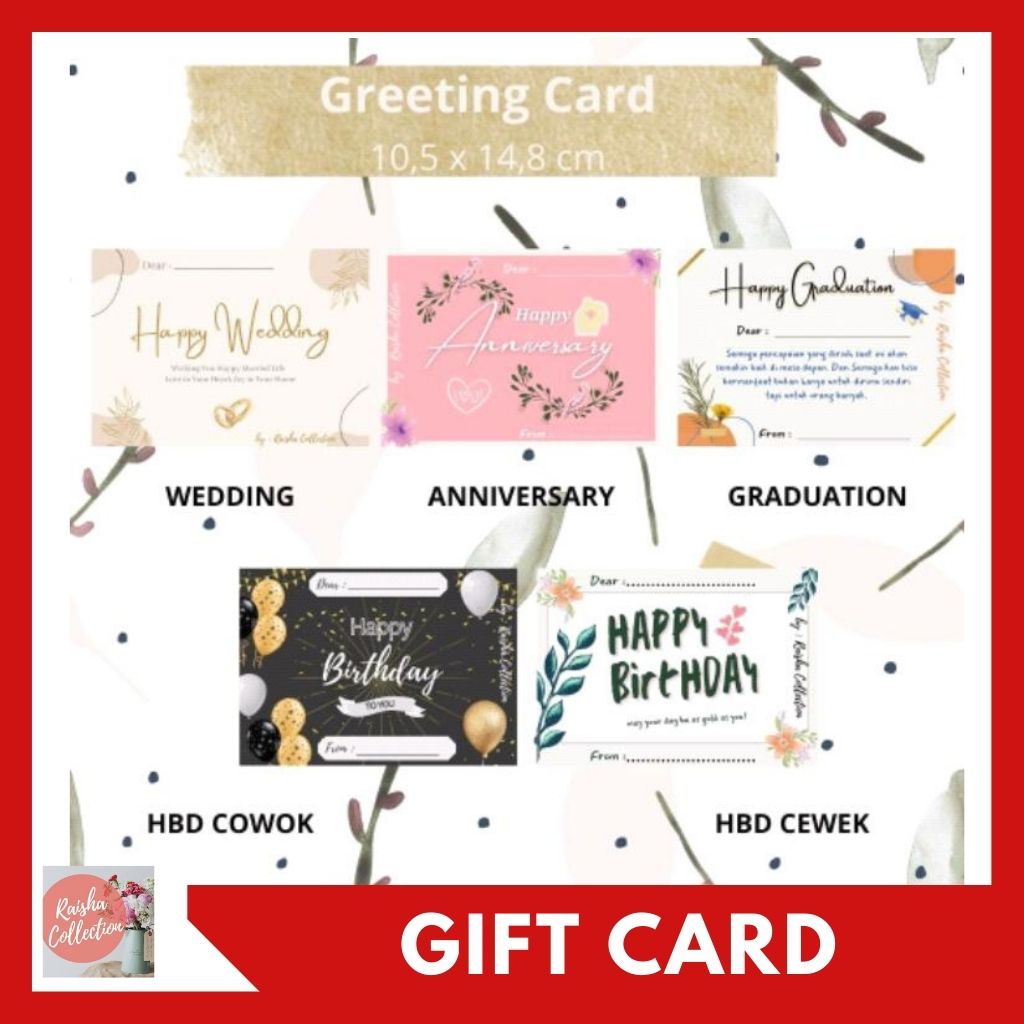 Jual RC Kartu Ucapan/Greeting Card/Gift Card/Kartu Wedding Anniversary ...