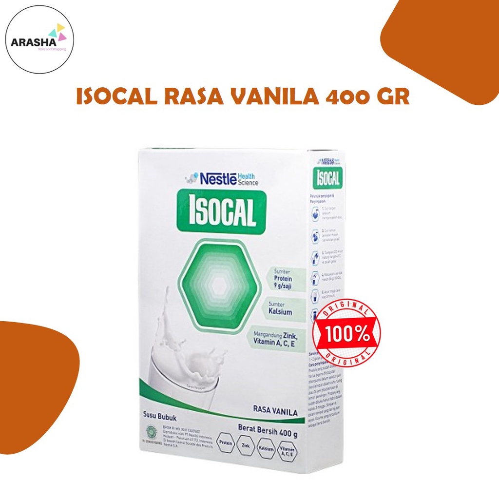 Jual ISOCAL RASA VANILA 400 GR Susu Bubuk Tinggi Kalsium | Shopee Indonesia