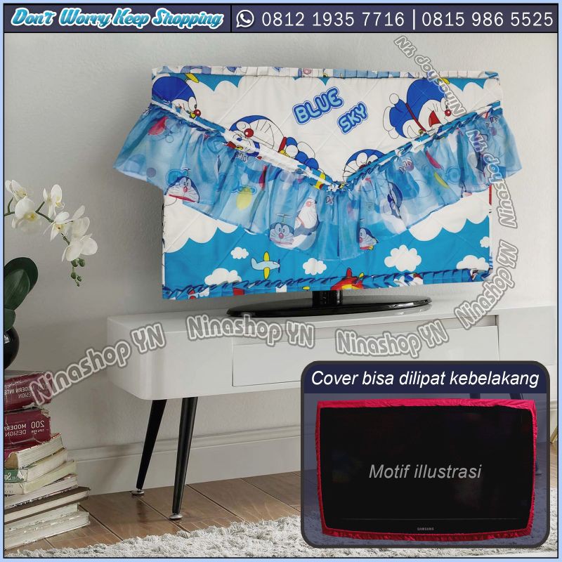 Jual COVER TV LED/TV CURVE MOTIF DORAEMON RENDA VITRACE | Shopee Indonesia