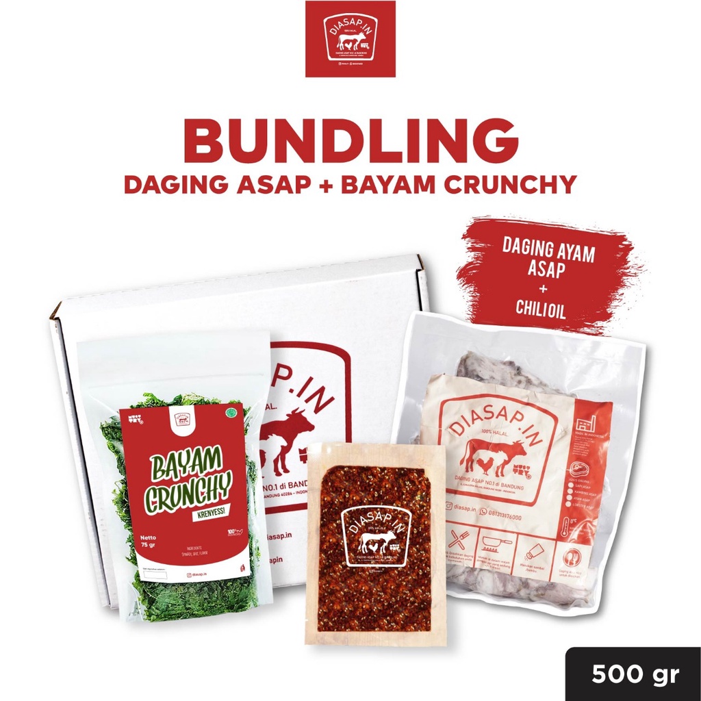 Jual Bundle SEI AYAM / Daging Ayam Asap + Keripik Bayam Crunchy + 1 ...