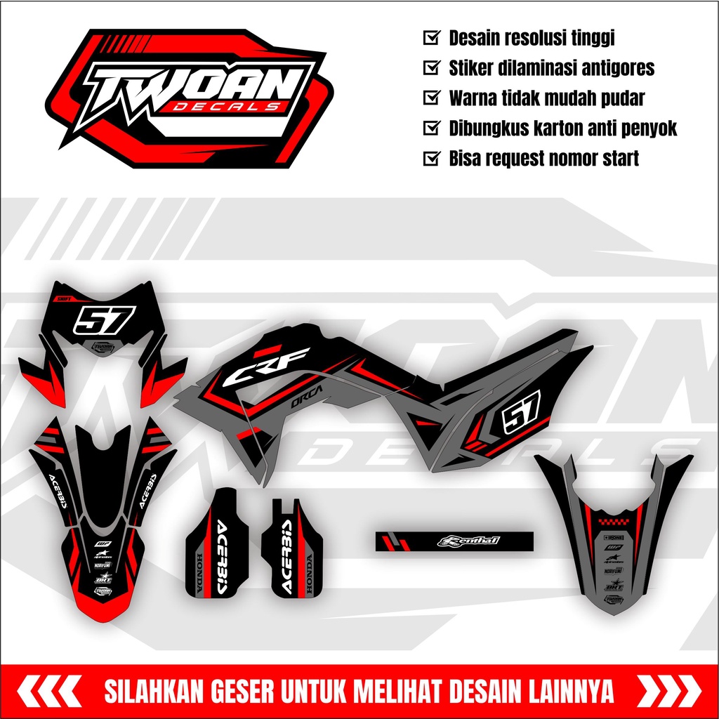 Jual Decal CRF 150l grafis 015 - STICKER DECAL - FULLBODY CUTTING RAPI ...