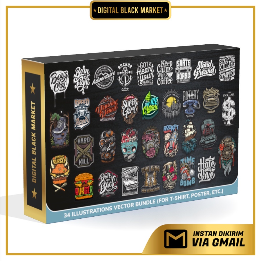 Jual ID2821 - 34 Illustrations Vector Bundle | Koleksi 34 Ilustrasi ...