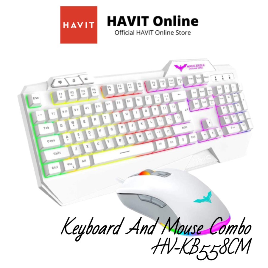 Jual PAKET KEYBOARD + MOUSE USB HV-KB558CM | Shopee Indonesia