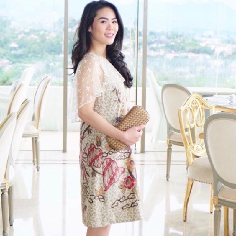 Jual dress batik brokat tarian mas | Shopee Indonesia