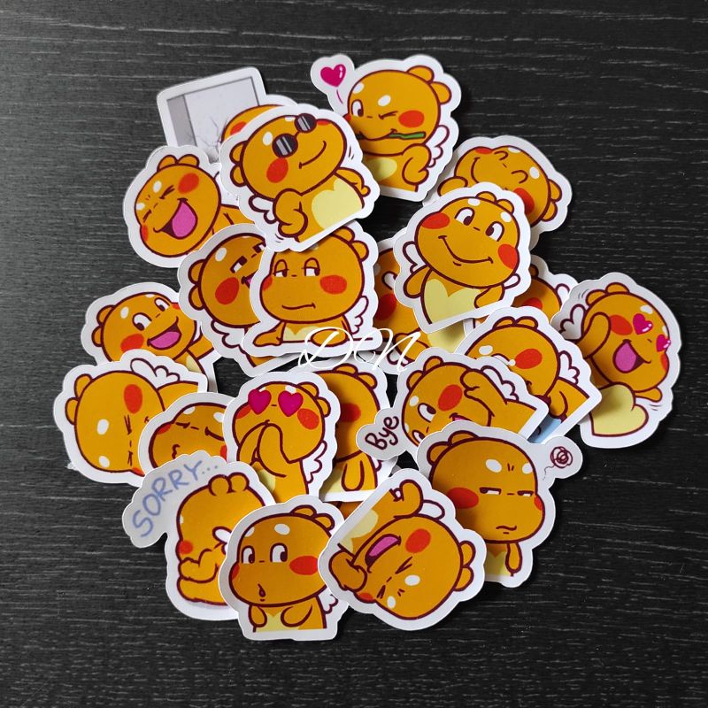 Jual Stiker kertas karakter Qoobee agapi stiker line 22pcs sticker ...