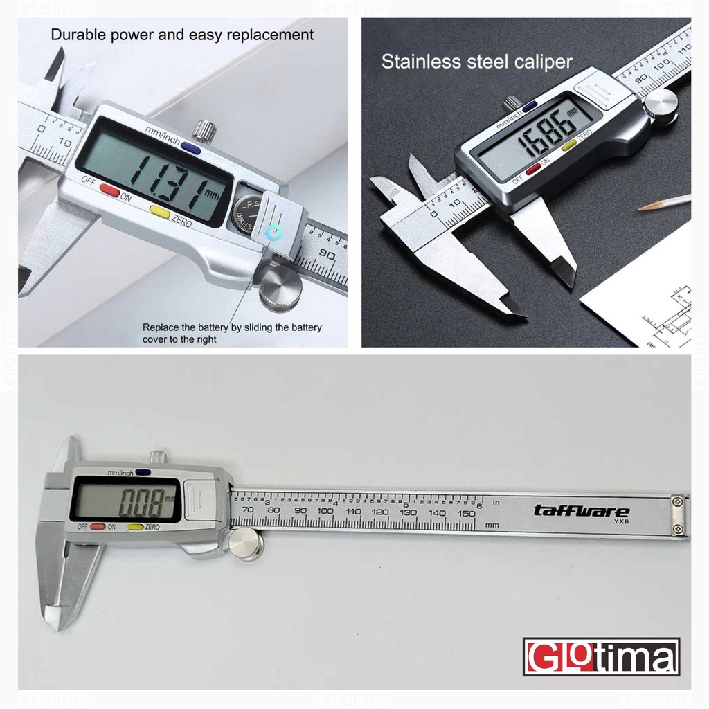 Jual Sigmat Jangka Sorong Digital LCD Vernier Caliper Micrometer Stainless | Shopee Indonesia