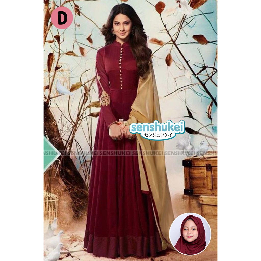 Jual Dress pesta anak gaun sari india perempuan ukuran 4 tahun sampai ...