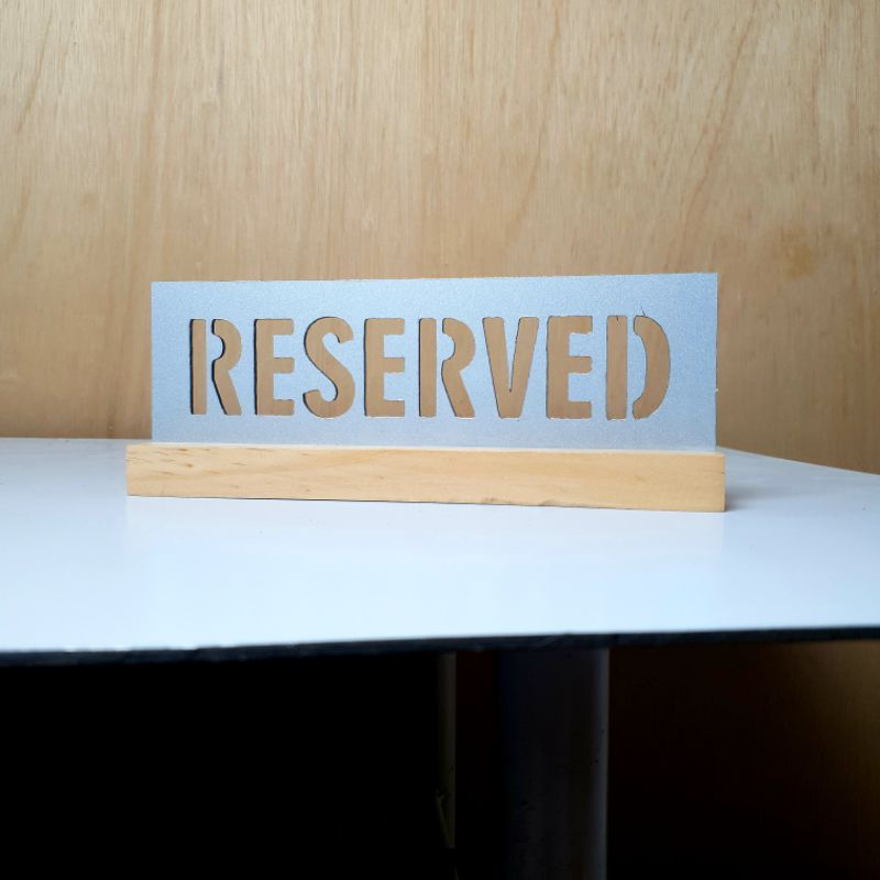 Jual Reserved sign tanda booking reserved standing tag meja | Shopee ...